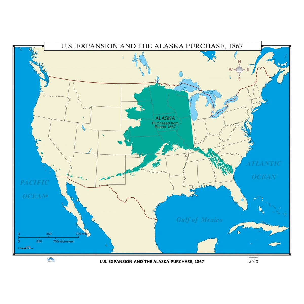 US Expansion & Alaska Purchase Map » Shop U.S. & World History Maps ...