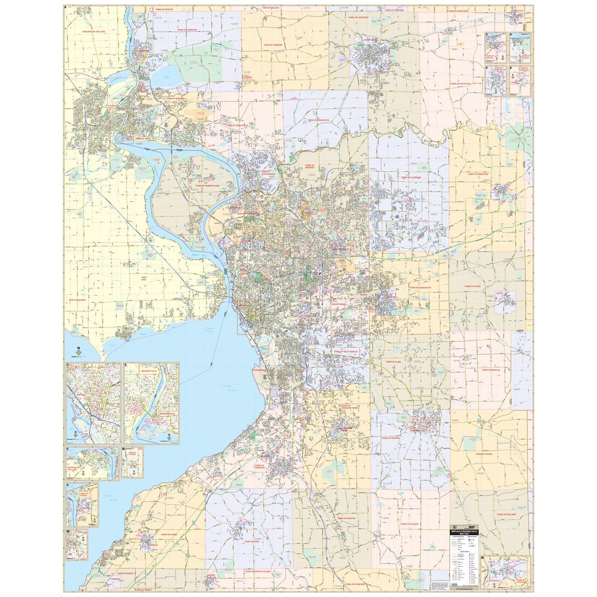 Buffalo & Erie Co NY Wall Map » Shop City & County Maps – Ultimate Globes