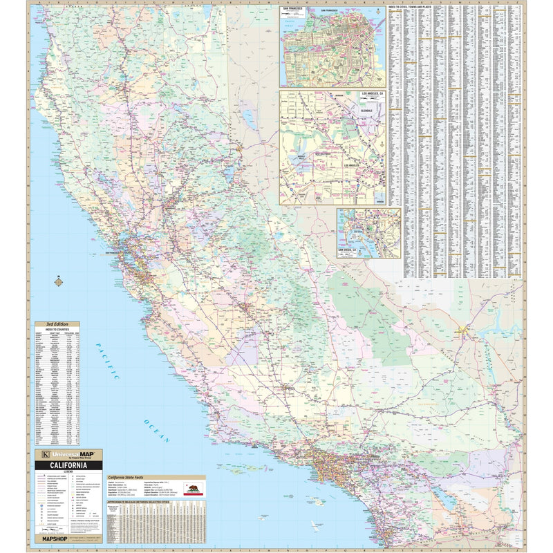 California State Wall Map » Shop State Wall Maps – Ultimate Globes