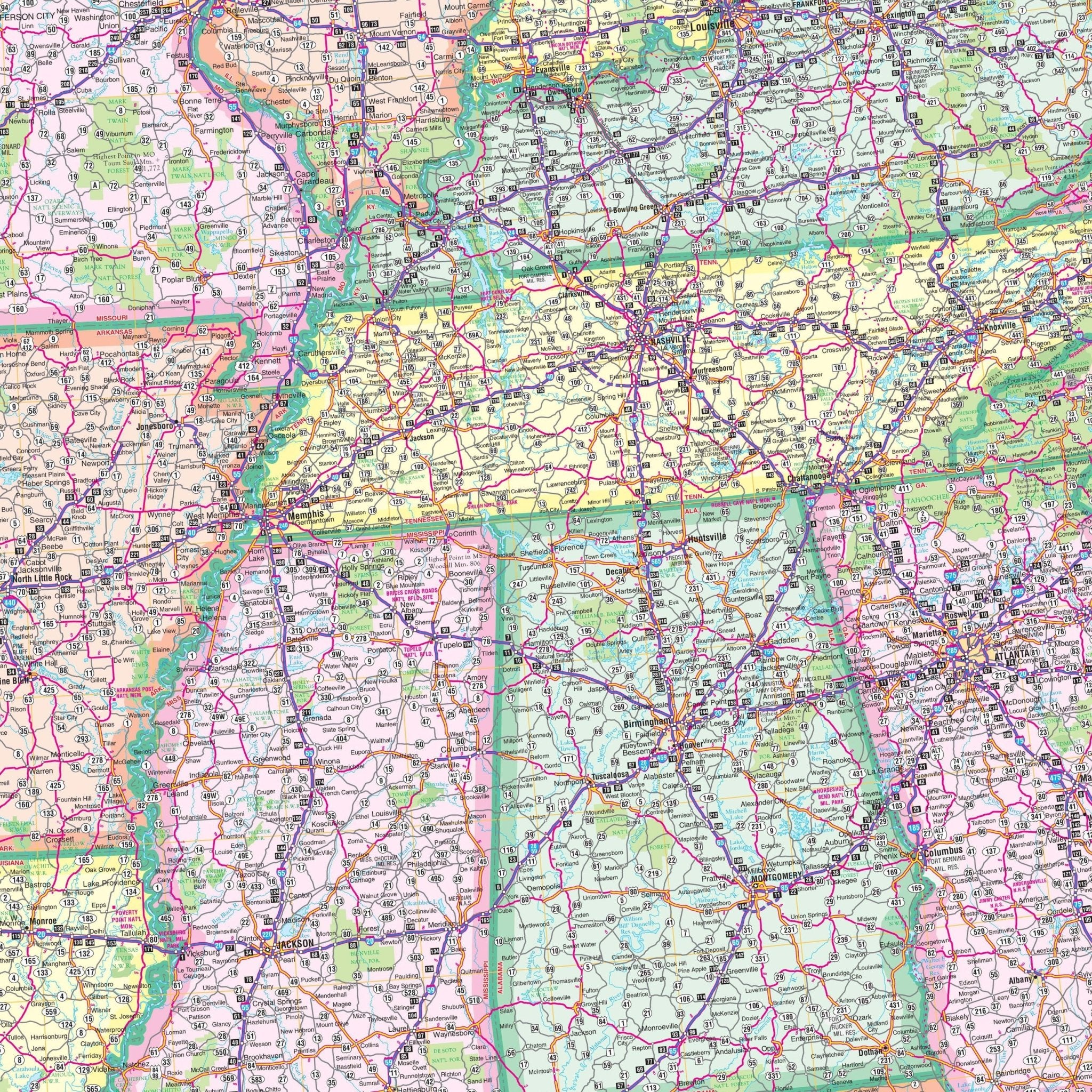 Us eastern map