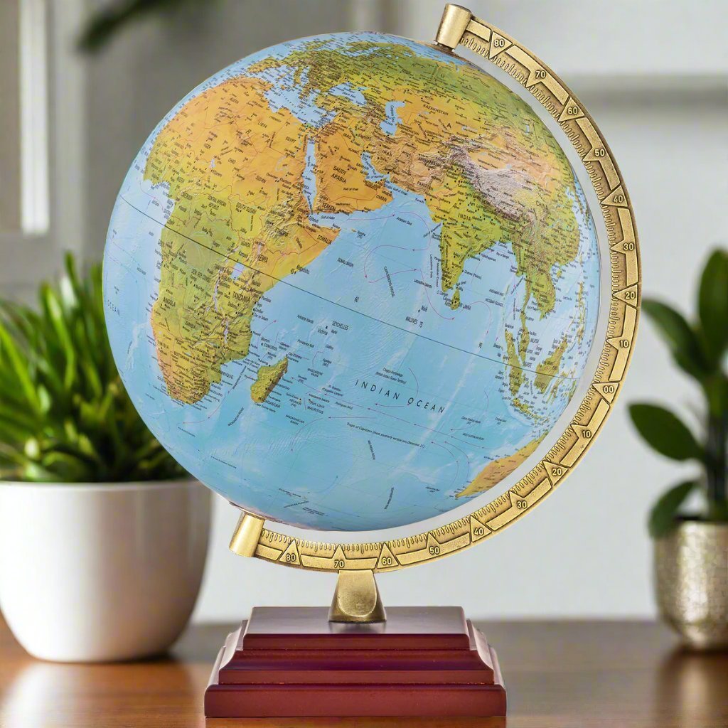 12" Illuminated Fernweh Globe - Dual Map with Raised Relief | Ultimate ...