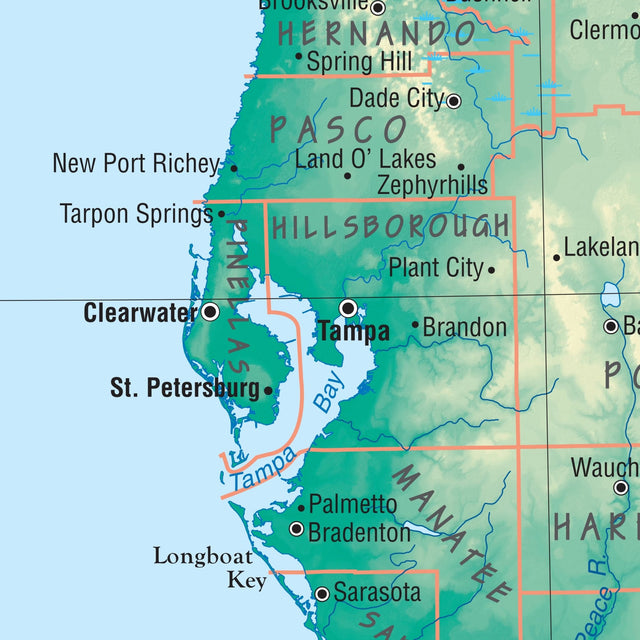 Florida Intermediate Thematic Wall Map » Shop Classroom Maps – Ultimate ...