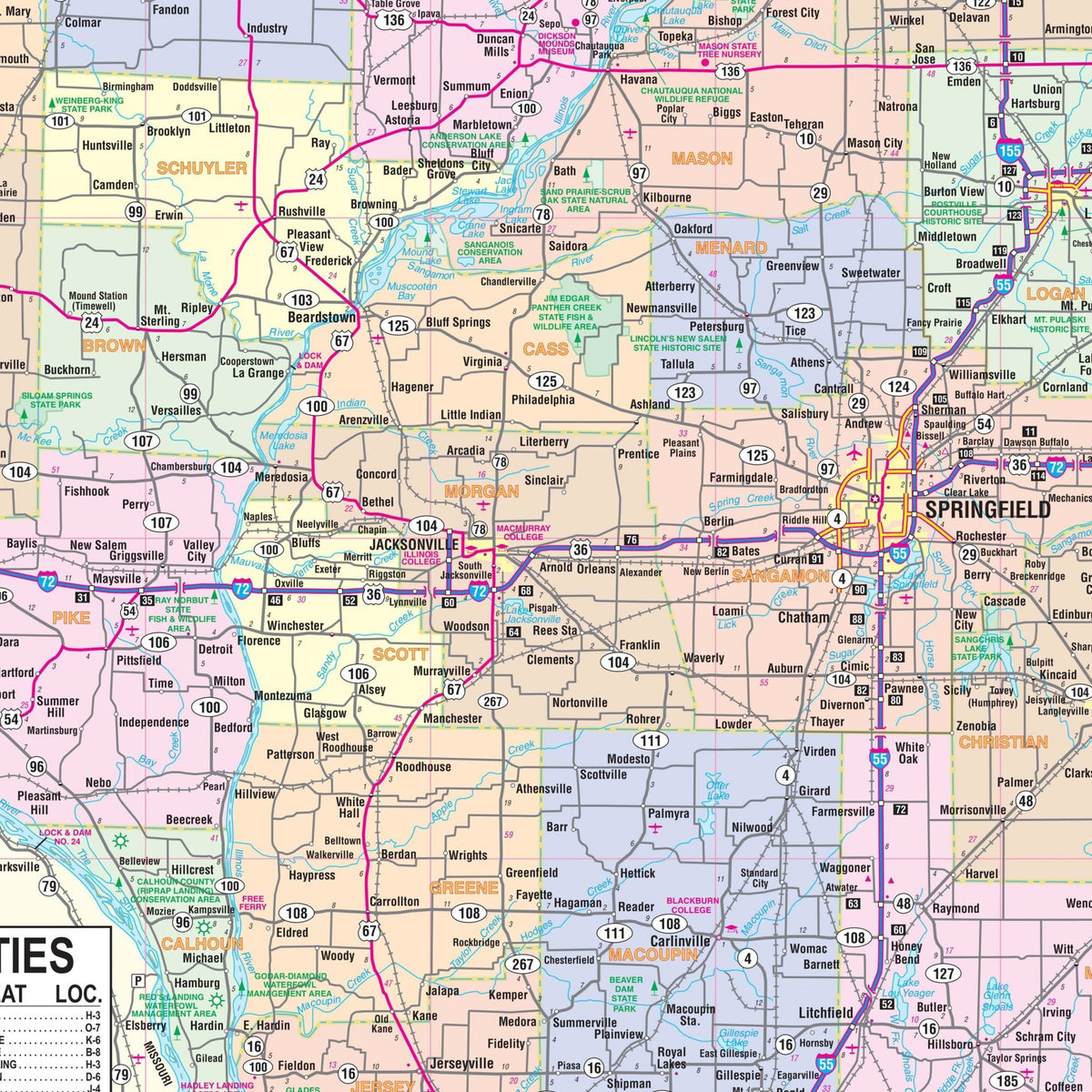 Illinois State Wall Maps | Office & Classroom | Ultimate Globes