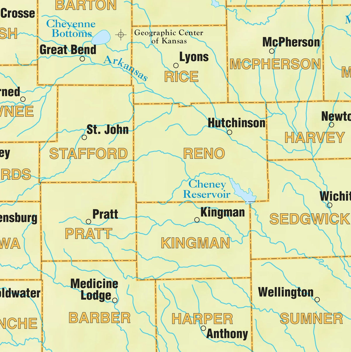 Kansas State Wall Maps | Office & Classroom | Ultimate Globes