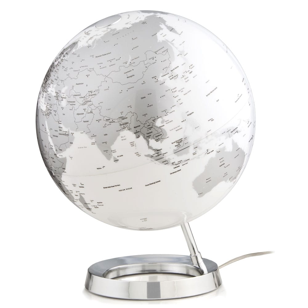 Light & Color Globe (silver) » Shop Decorative Desk Globes » Ultimate ...