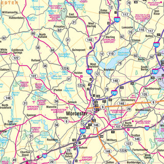 Massachusetts State Wall Maps | Office & Classroom | Ultimate Globes