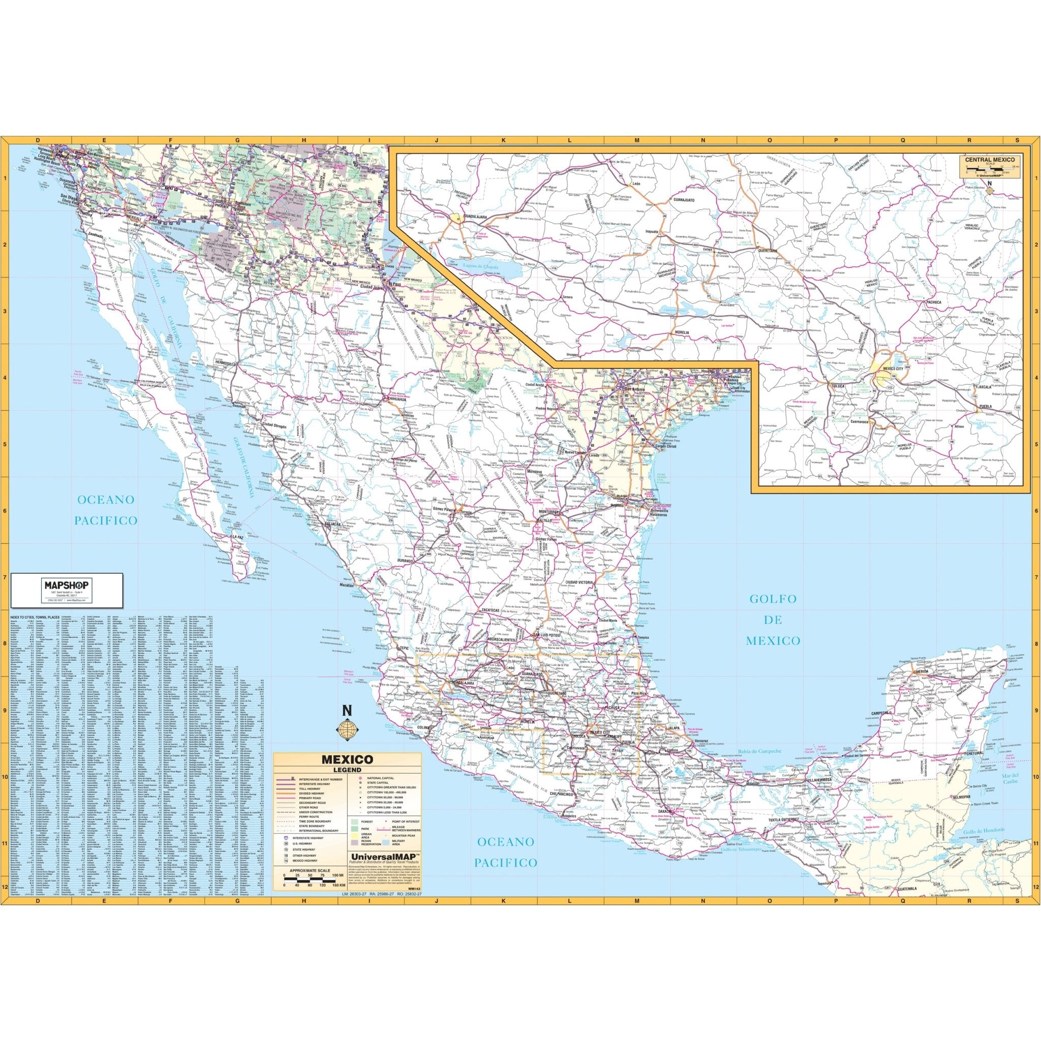 Detailed Map Of Mexico Detailed Vector Map New Mexico State Stock