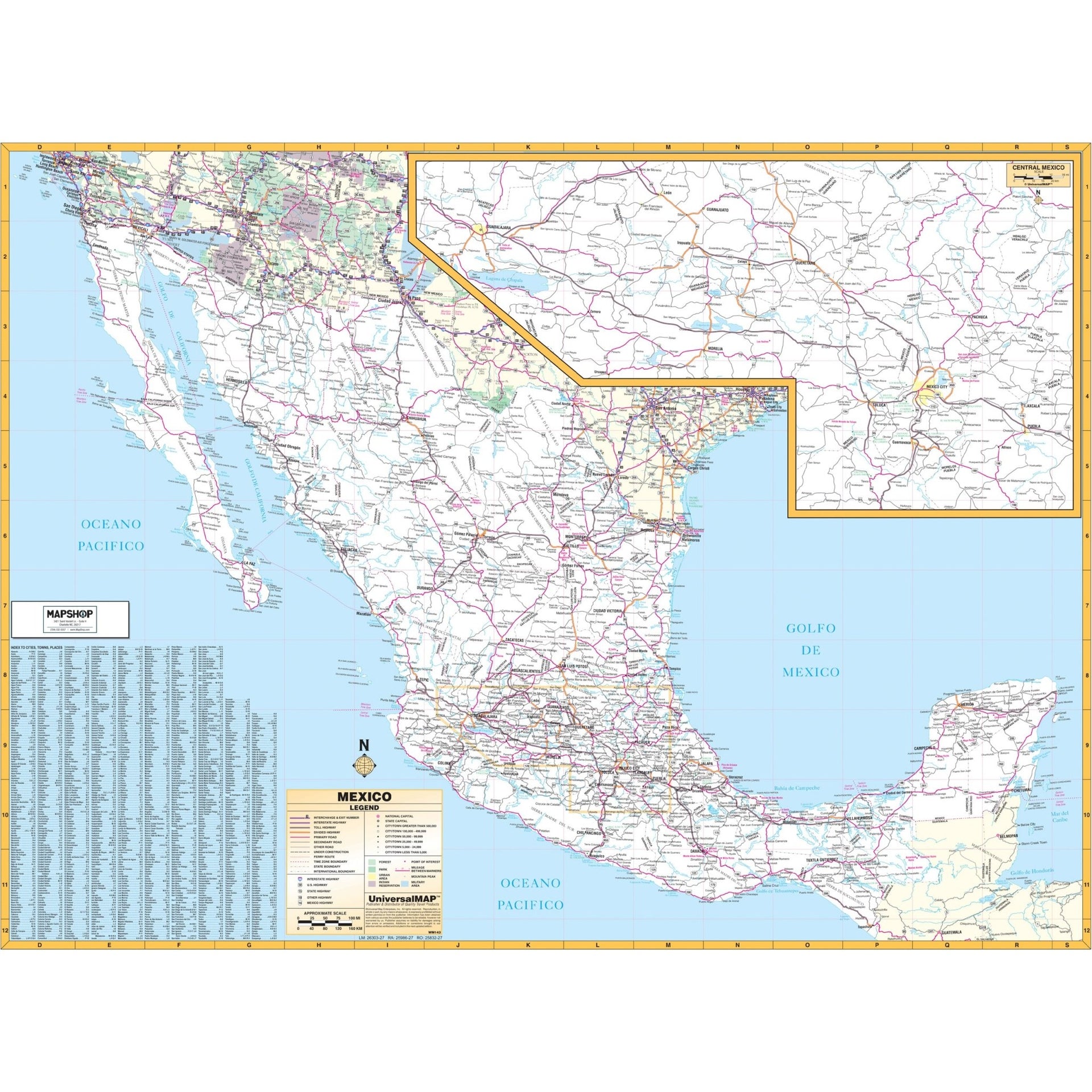 Xalapa Biggest Wall Map Mexico Largest Wall Maps Of The World