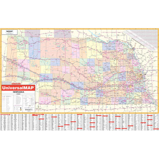 Nebraska State Wall Maps | Office & Classroom | Ultimate Globes