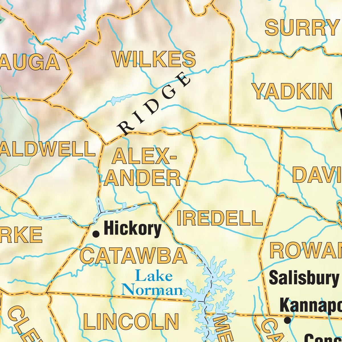 North Carolina State Wall Maps | Office & Classroom | Ultimate Globes