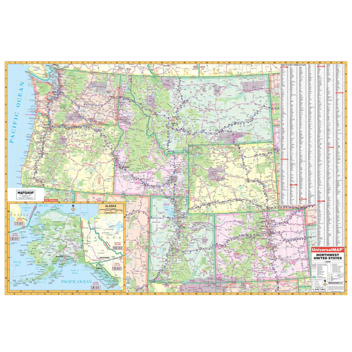 Northwest United States Regional Wall Map – Ultimate Globes