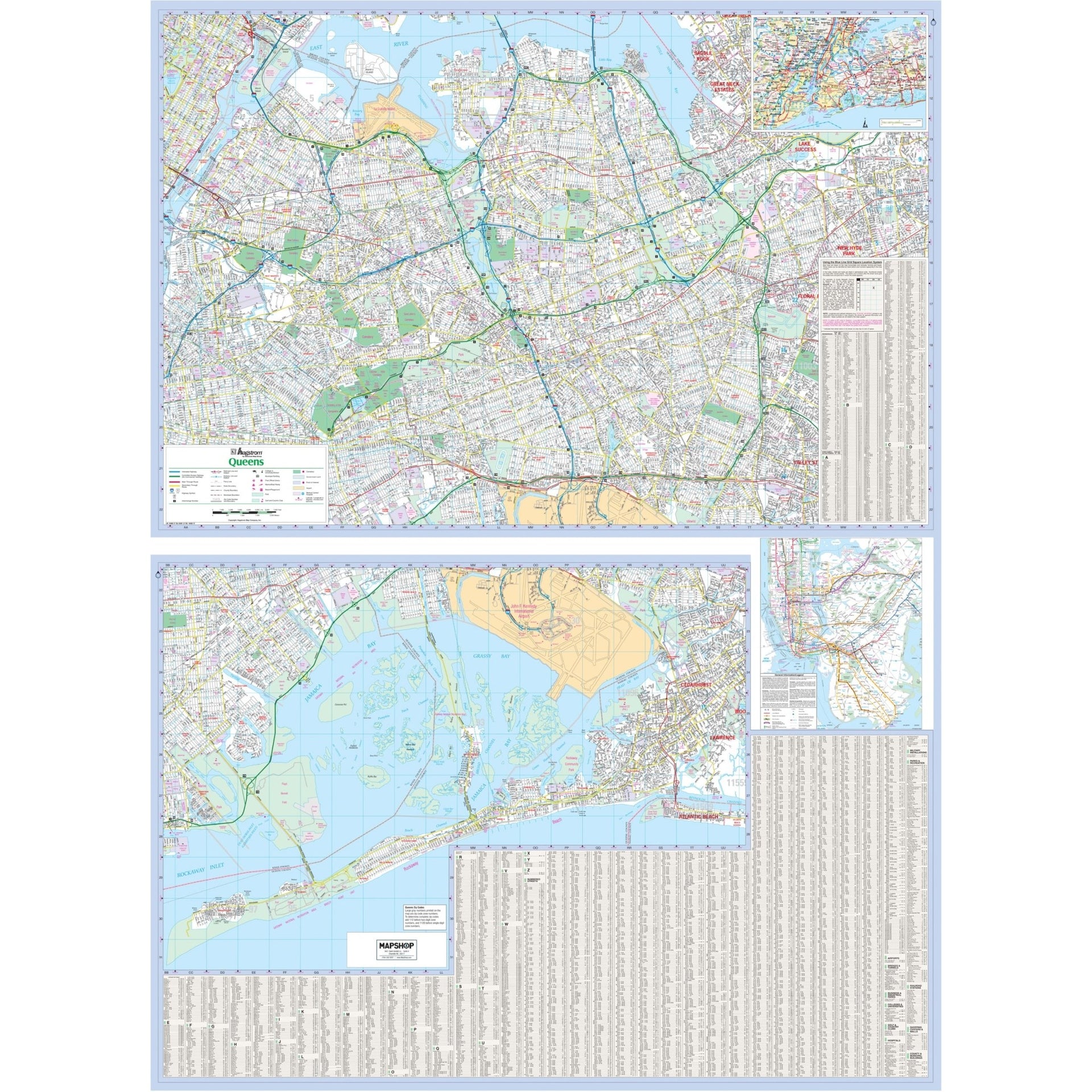 Jamaica Queens Street Map Queens, V. 1, Double Page Plate No. 26; Part