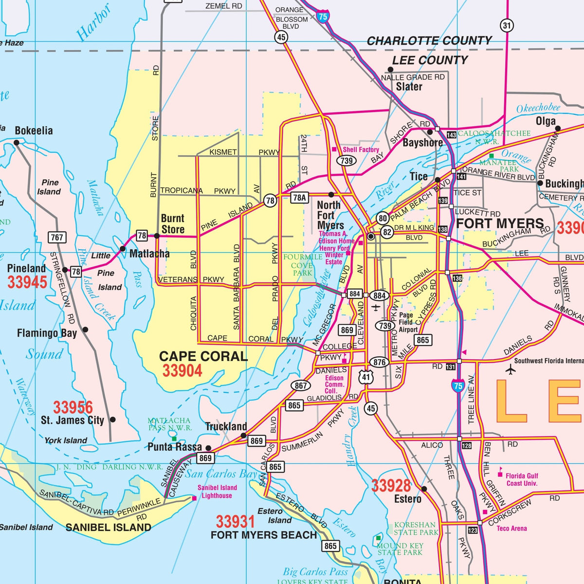 Florida State Wall Maps | Office & Classroom | Ultimate Globes