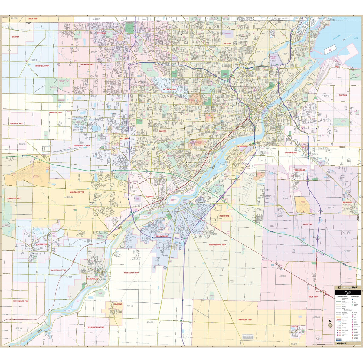 Ohio State Wall Maps | Office & Classroom | Ultimate Globes