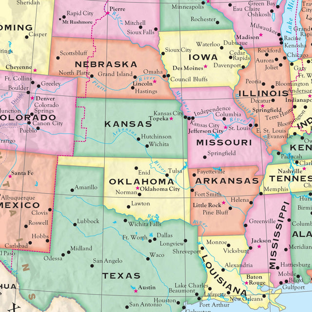 United States Simple Wall Map – Ultimate Globes