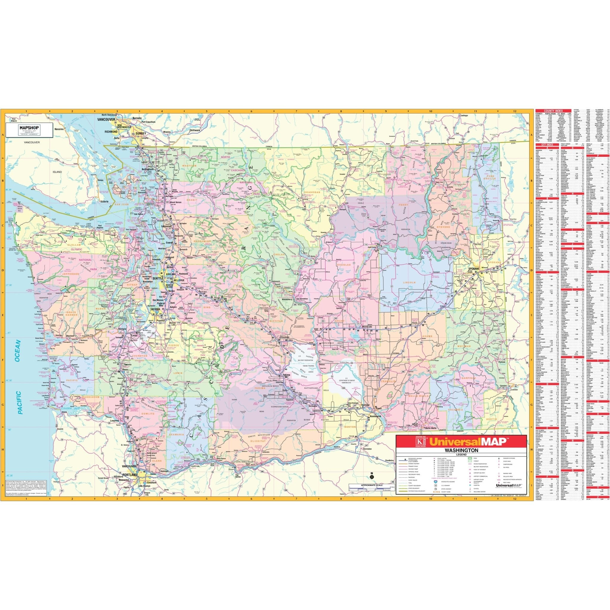 map washington state