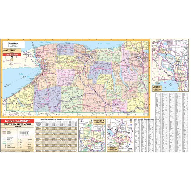 Western New York Regional Wall Map – Ultimate Globes