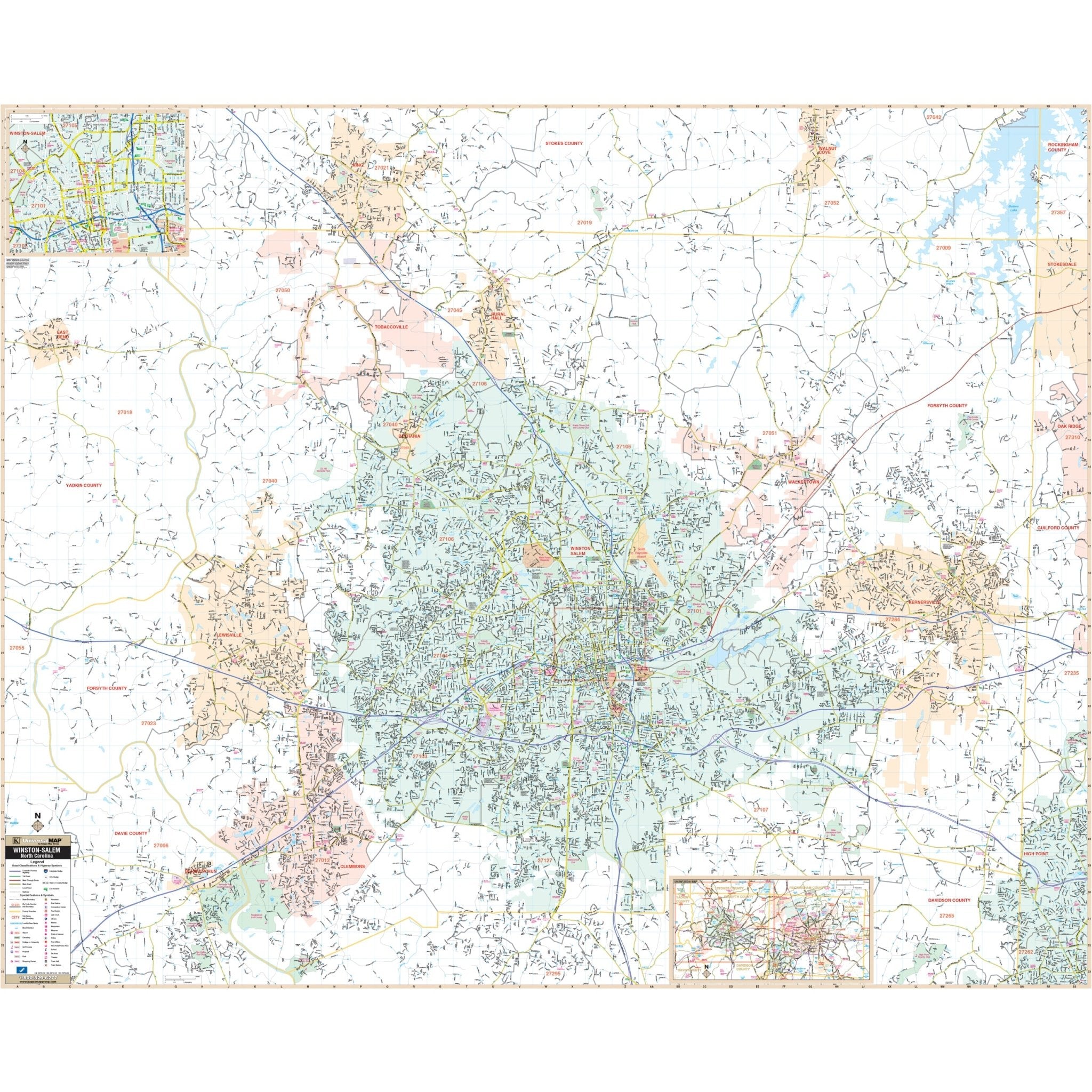 Winston Salem Nc Zip Code Map